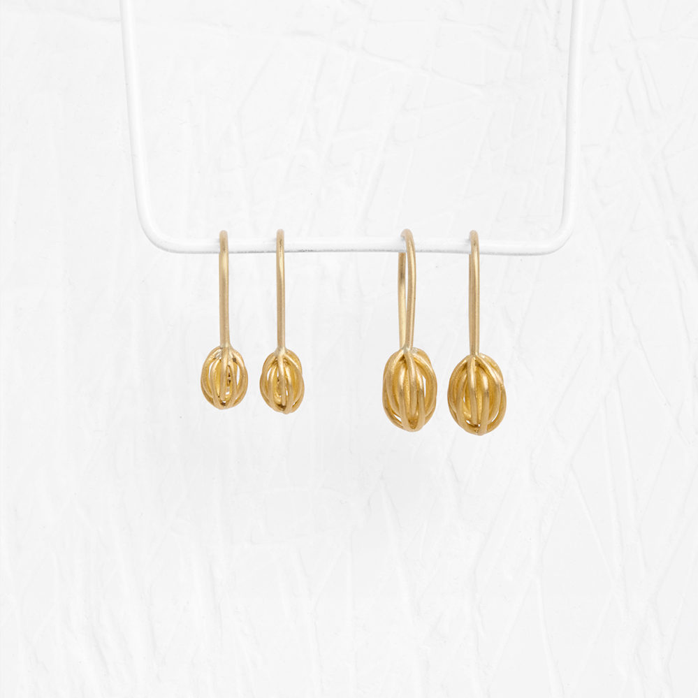 Small Net Ball Earrings - Agas & Tamar